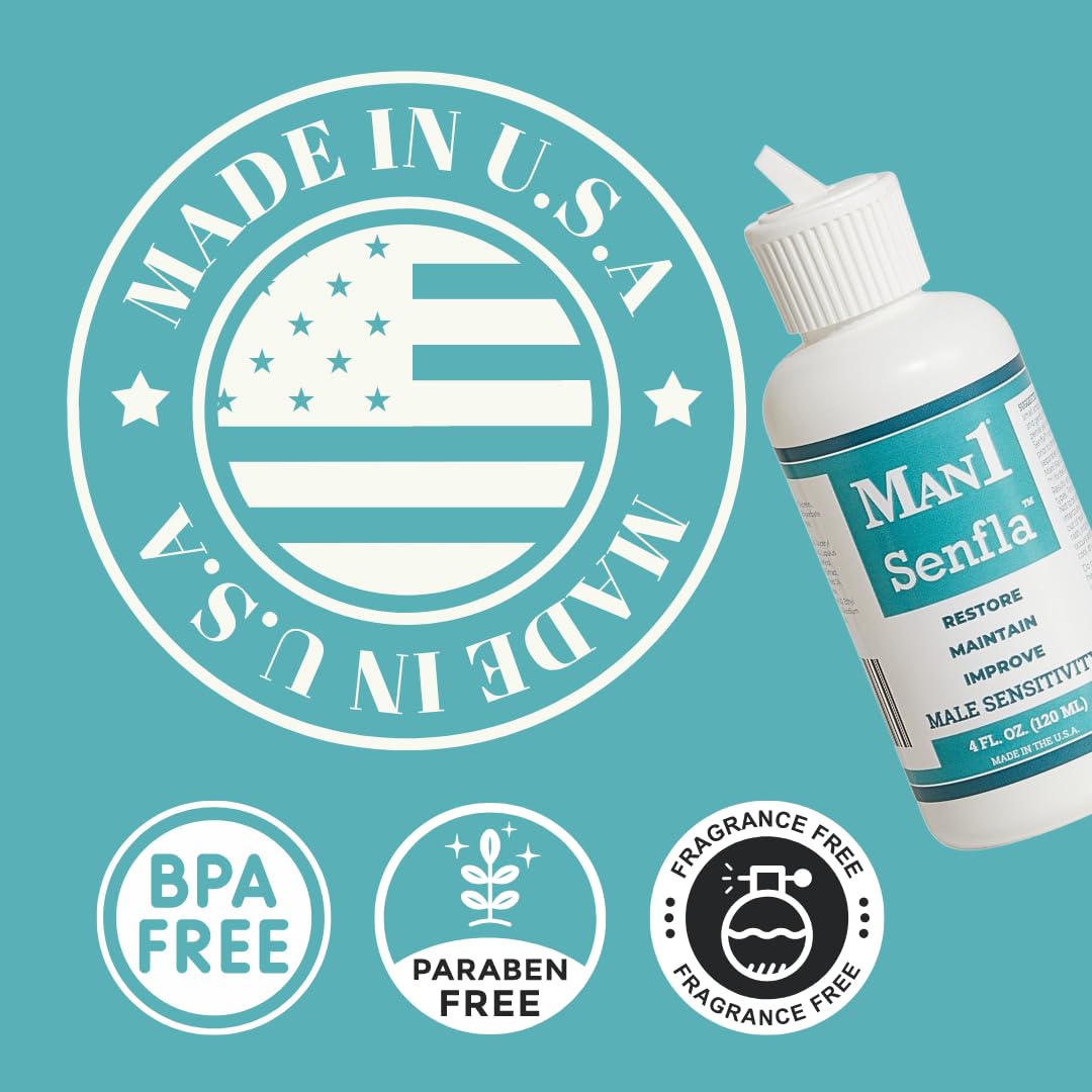 Man1 Senfla: Restore Penile Sensation. Formulated for Men Who Have Experienced Diminished Sensitivity. Enhance and Maintain Penis Feeling and Bring Back The Spark in Your Life