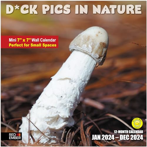RED EMBER D'ck Pics in Nature Mini 2024 Wall Calendar 12 Month | 7" x 14" Open | Thick & Sturdy Paper | Giftable | Calendar 2024