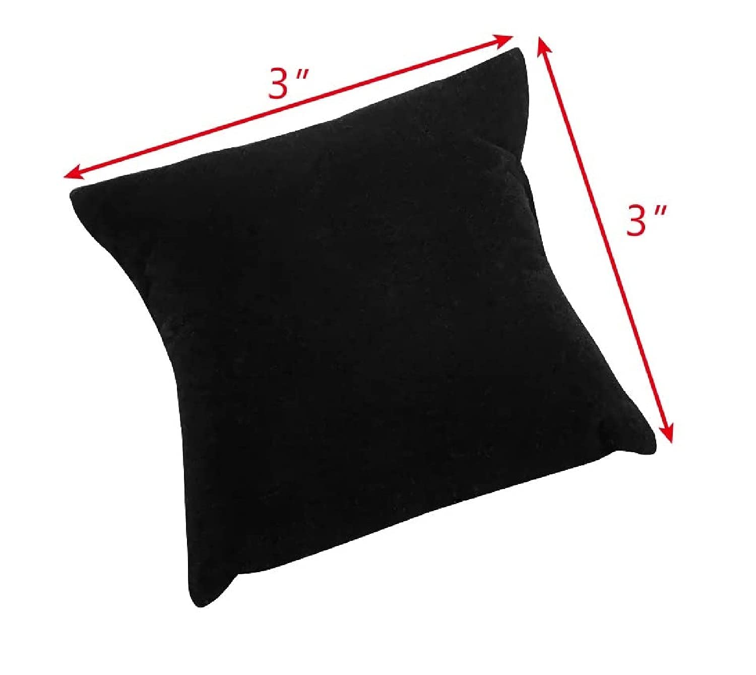 RJ Displays 3 piece Black Velvet Bracelet & Watch Pillow Jewelry Display