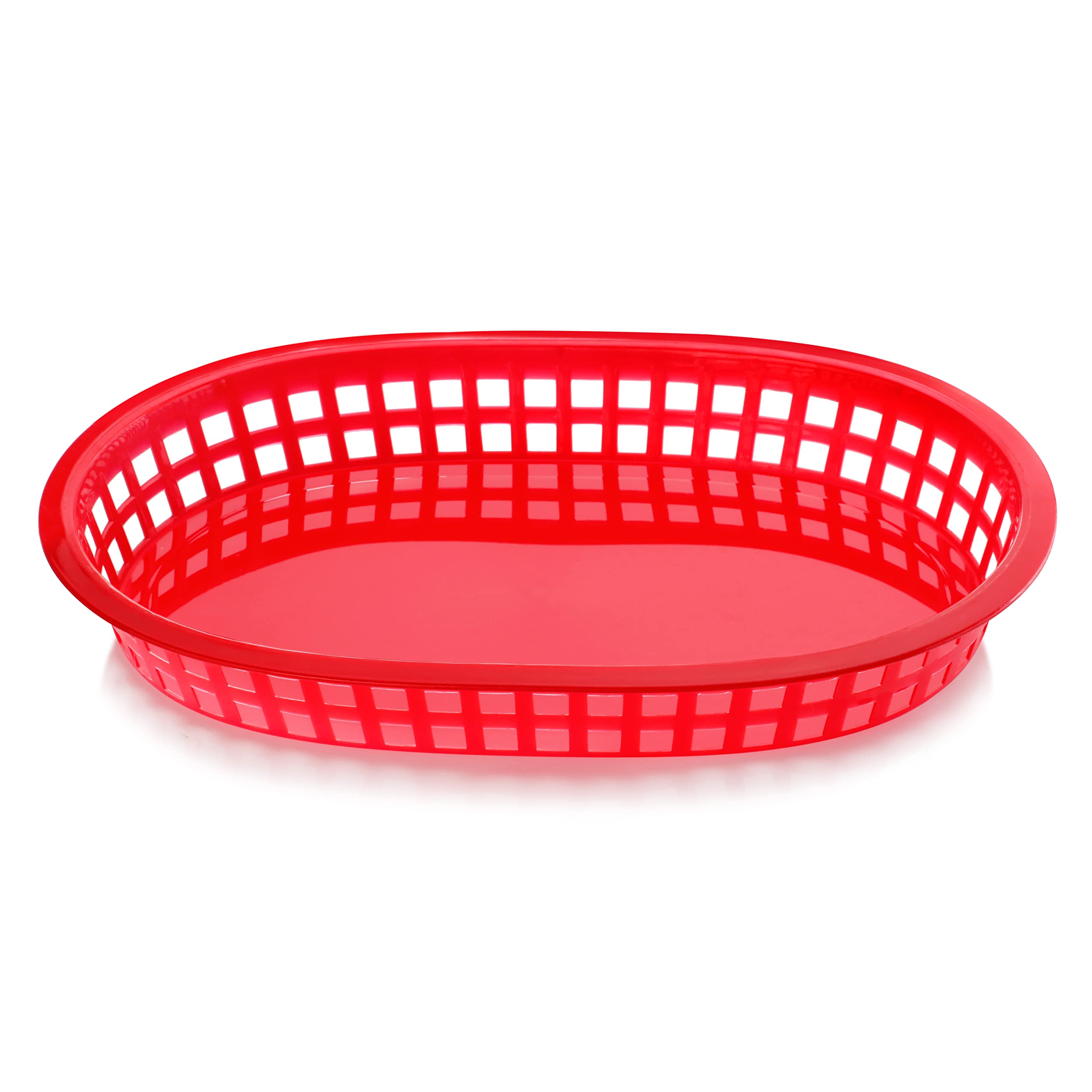 New Star Foodservice 44065 Fast Food Baskets, 10.5 x 7 Inch, Set of 12, Red