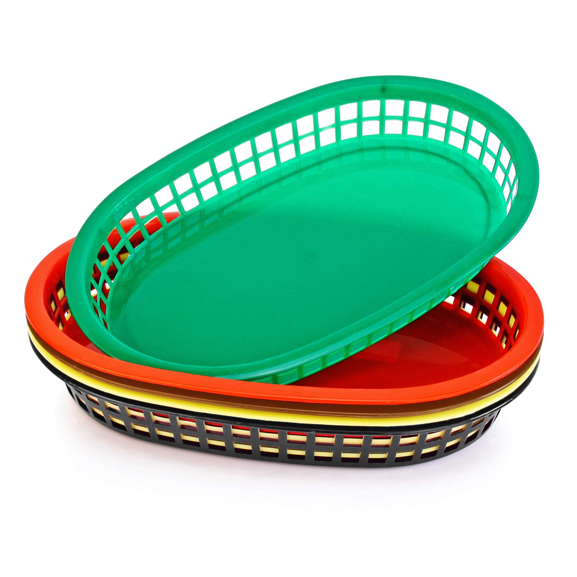 New Star Foodservice 44065 Fast Food Baskets, 10.5 x 7 Inch, Set of 12, Red