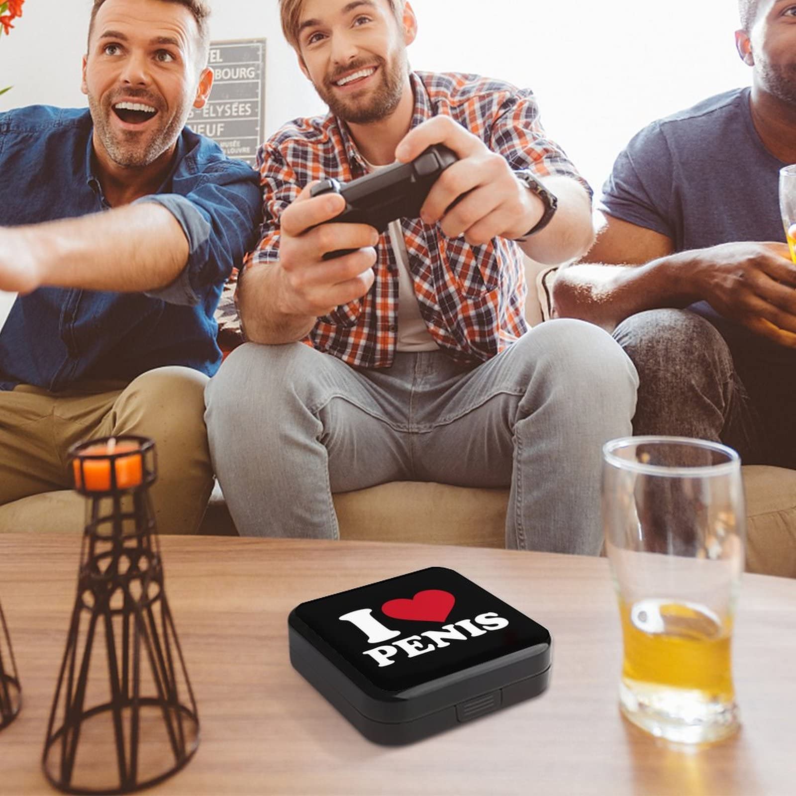 I Love Penis Game Card Case Carrying Storage Box with 24 Card Holder for Nintendo Switch