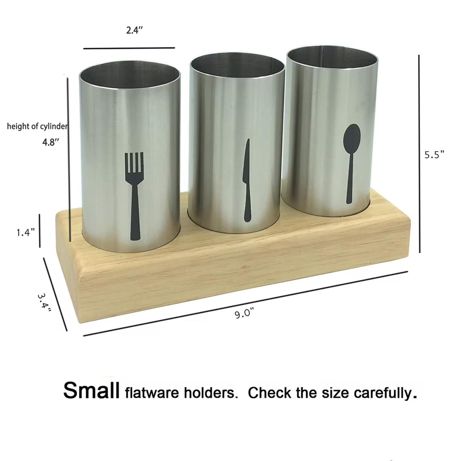 WSKC 4PC Flatware Caddy Holder Stainless Steel