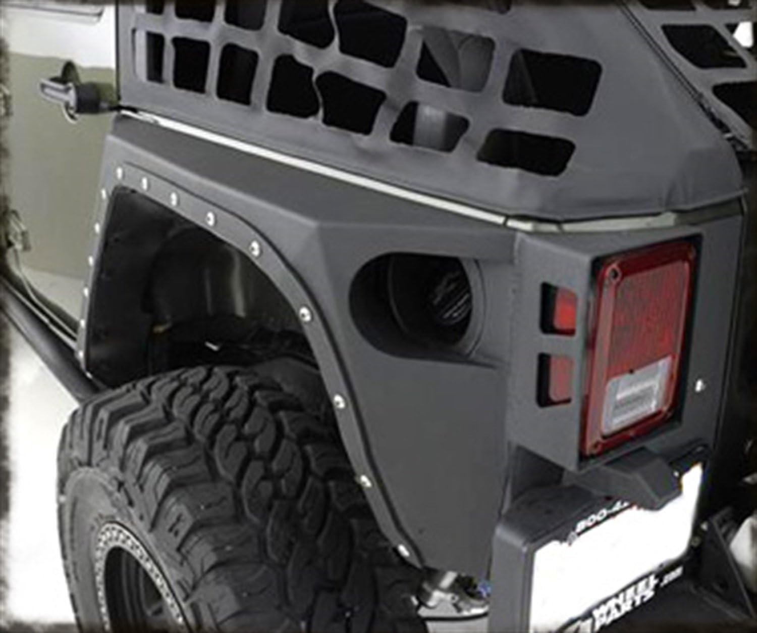 Smittybilt XRC Full Rear Corner Armor (Black) - 76882