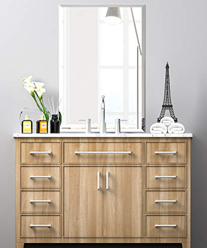 USHOWER 30 x 40 Inch Frameless Beveled Mirror, Rectangle Wall Mirror for Bathroom, Vanity, Beautiful and Simple Looking