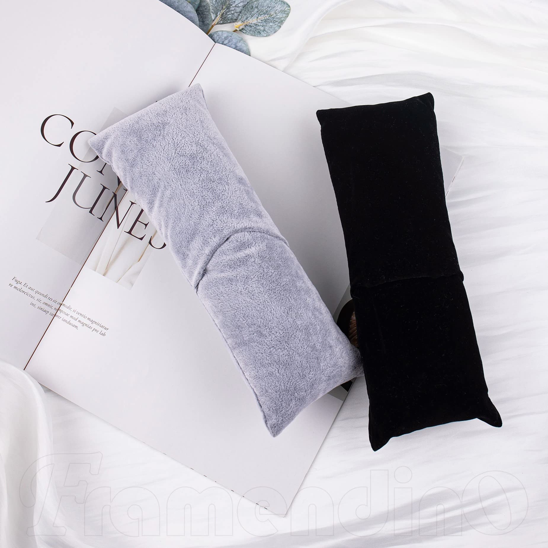 Framendino, 2 Pack Watch Pillow Long Velvet Bracelet Display Jewelry Displays for Stand Organizer