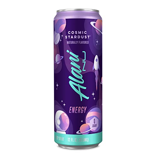 Alani Nu Sugar-Free Energy Drink, Pre-Workout Performance, Cosmic Stardust, 12 oz Cans (Pack of 12)