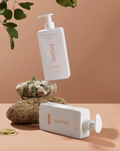 Native Shampoo and Conditioner Set | Sulfate Free, Paraben Free, Dye Free, with Naturally Derived Clean Ingredients| 16.5 oz (Sweet Peach & Nectar)