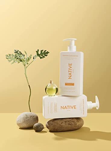 Native Shampoo and Conditioner Set | Sulfate Free, Paraben Free, Dye Free, with Naturally Derived Clean Ingredients| 16.5 oz (Almond & Shea Butter, Strengthening), 1.31 pounds