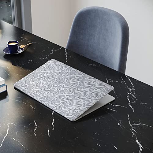 Coleshome 31 Inch Computer Desk, Modern Simple Style Desk for Home Office, Study Student Writing Desk,Black Marble + Gold Leg