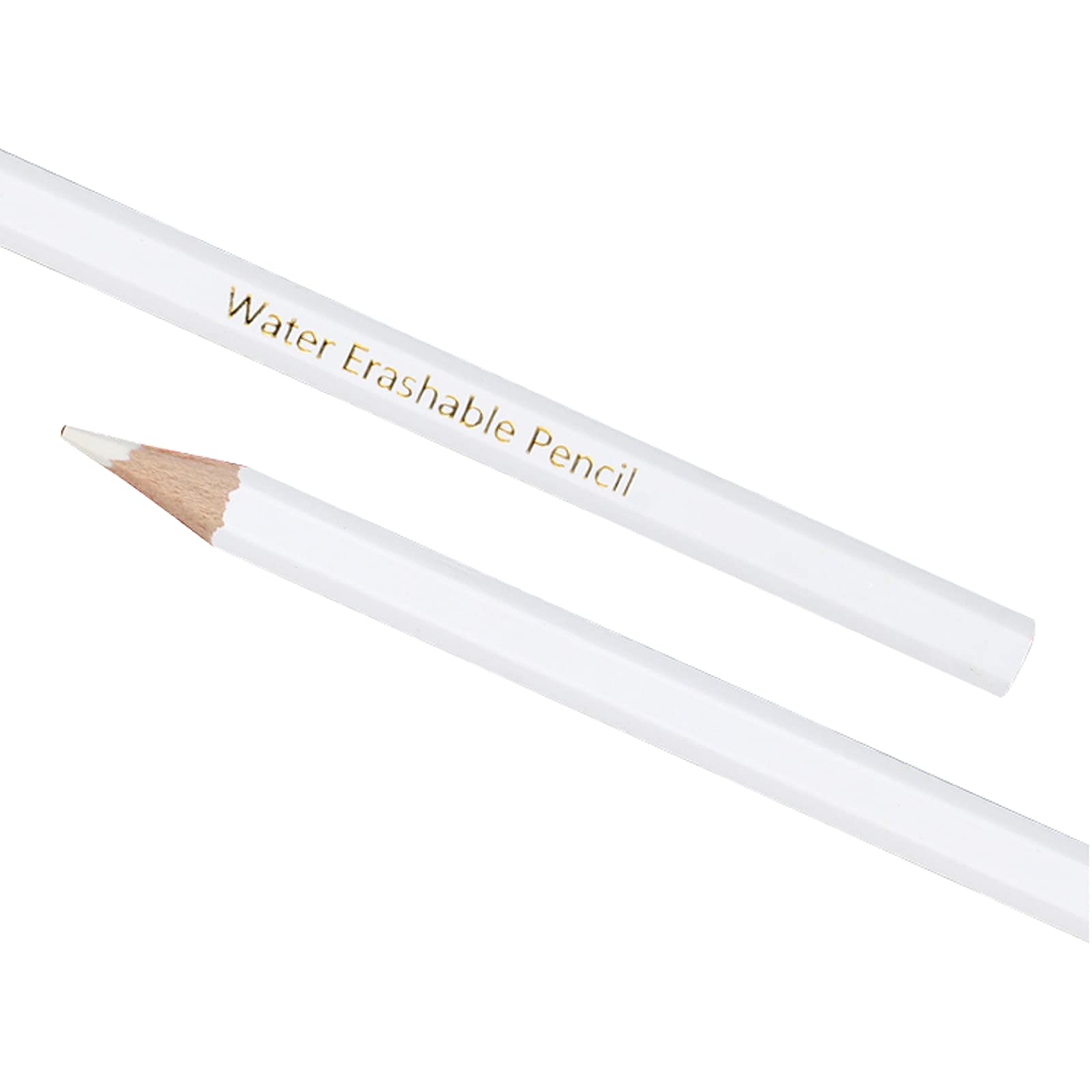 12 PCS Sewing Marking Pencils Water Soluble Tailor's Chalk for Fabric Clothing Cutting Wood-cased Pencil(White)