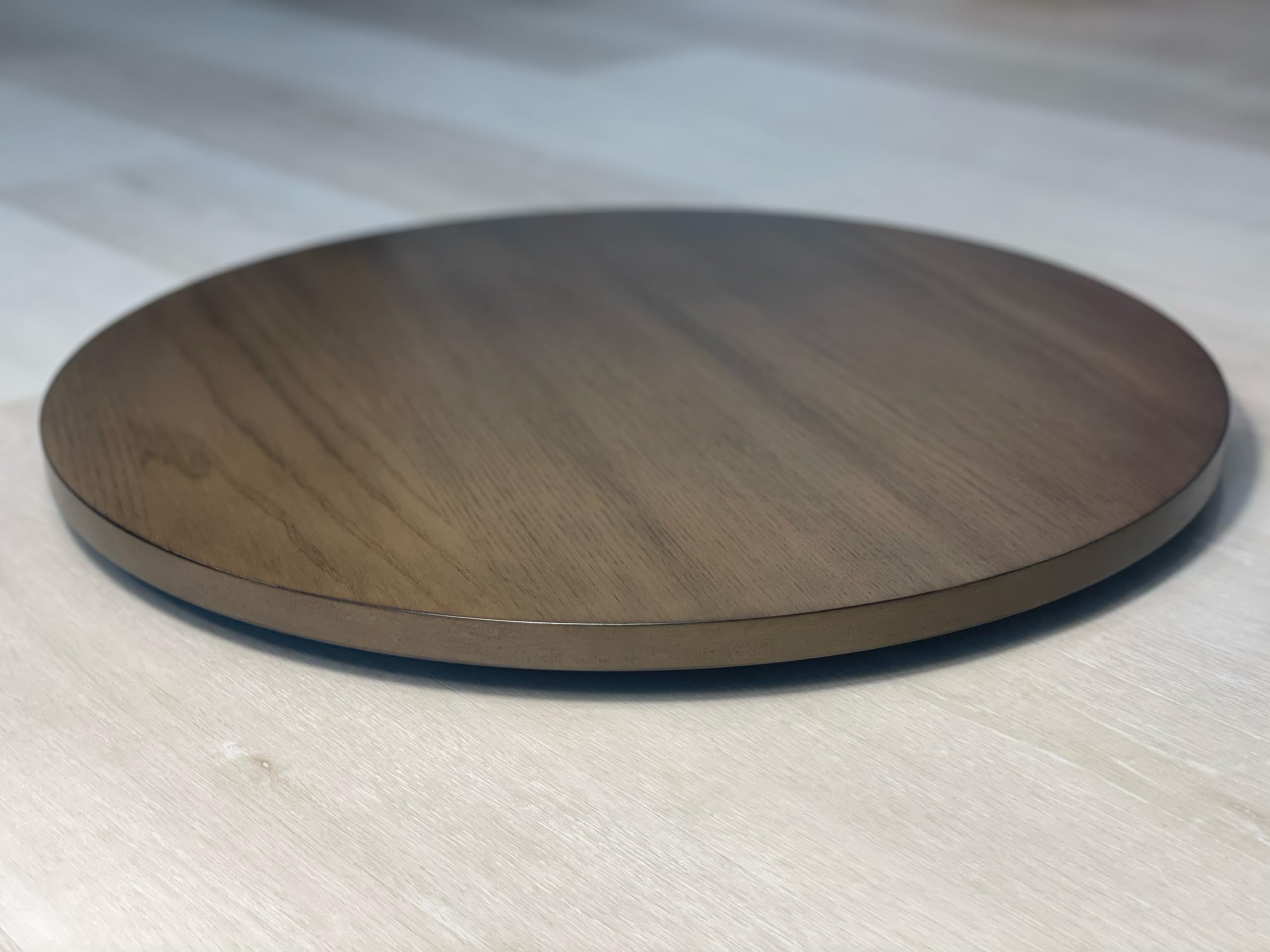 Advanced Furniture 21 Inches Diameter Wheat Wood Rotating Turntable Lazy Susan 360 Swivel