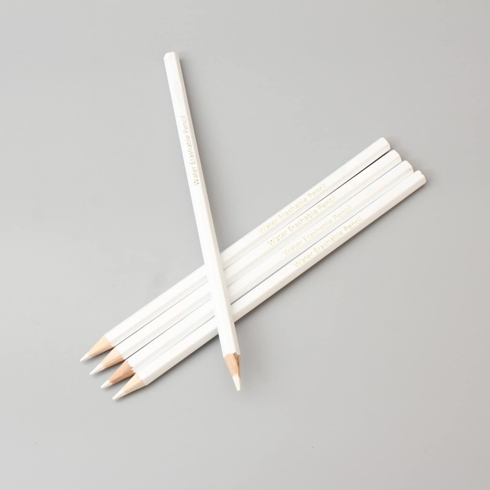 12 PCS Sewing Marking Pencils Water Soluble Tailor's Chalk for Fabric Clothing Cutting Wood-cased Pencil(White)