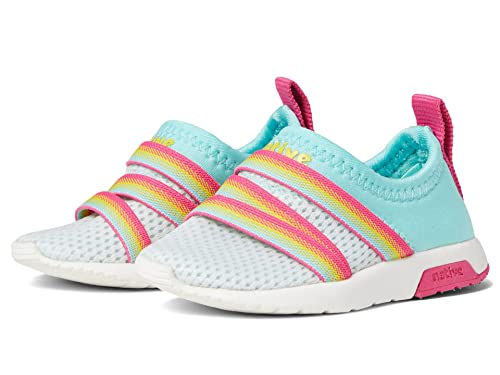 Native Shoes Kids Pheonix Sugarlite Sneakers for Toddler - Man-Made Upper with Cushioned Insole, Slide Closure, and OutsoleSherbert Blue/Shell White/Hollywood Pink 10 Toddler M