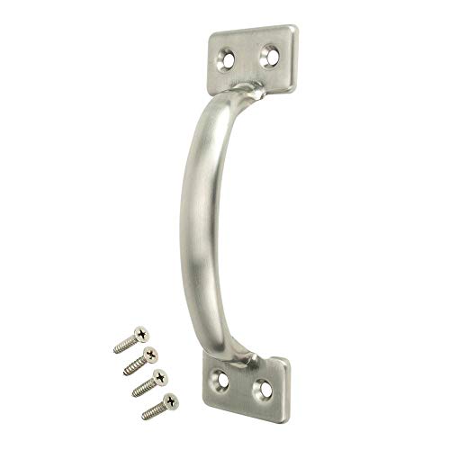 Everbilt 6-1/2 Inches Rust Resistant Stainless Steel Door Pull Handle - Polished Shine Heavy Duty Door Hardware with Screws - Ideal for Outdoor, Garage, Interior Metal or Wooden Doors and Barn Gates