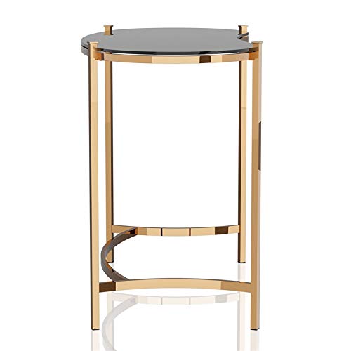Furniture of America Lythy Contemporary Glass Top Console Table in Gold