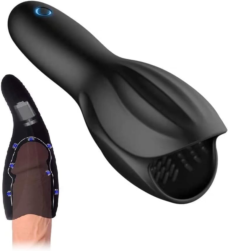 pawsey Male Masturbator Electric Pocket Unisex Masturbator Dual-Use Vagina Mode Penis Stimulation Toy with Thrust Rotating Hoody Sex T-Shirt Sex Toy Black 85k