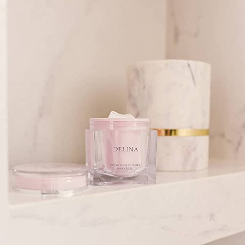 PARFUMS de MARLY - Delina Body Cream - 6.7 Fl Oz - Ancillaries for Women - Top notes Rhubarb, Lychee, Bergamot Essence - Heart notes Turkish Rose, Peony, Vanilla - Base notes Cashmeran, Musk - 200ml