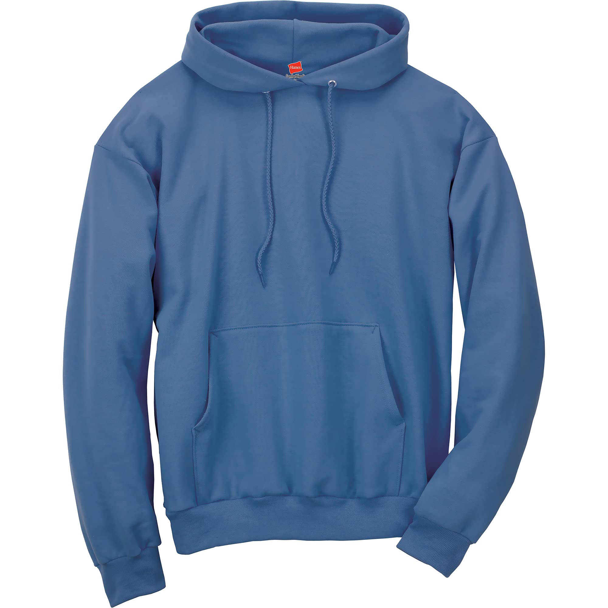 Hanes Comfortblend EcoSmart Hoodie, Midweight Fleece, Pullover Hooded Sweatshirt for Men, Denim Blue, 5X Large