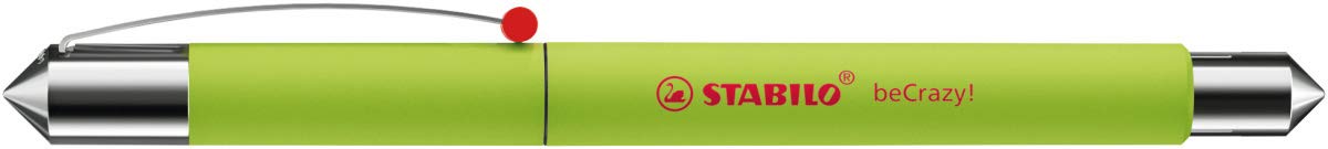 Fountain Pen - STABILO beCrazy! Uni Colors - Lime Punch + 1 ink cartridge blue