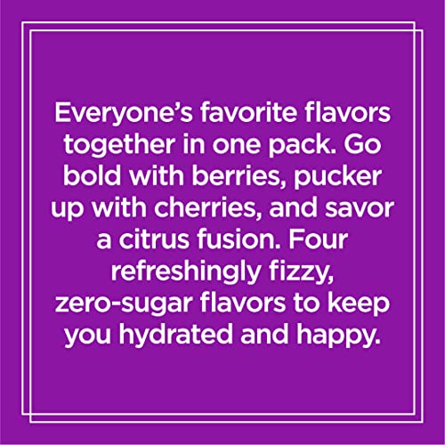 Sparkling Ice Purple Variety Pack, Flavored Sparkling Water, Zero Sugar, with Vitamins and Antioxidants, 17 fl oz, 12 count (Black Raspberry, Cherry Limeade, Orange Mango, Kiwi Strawberry)