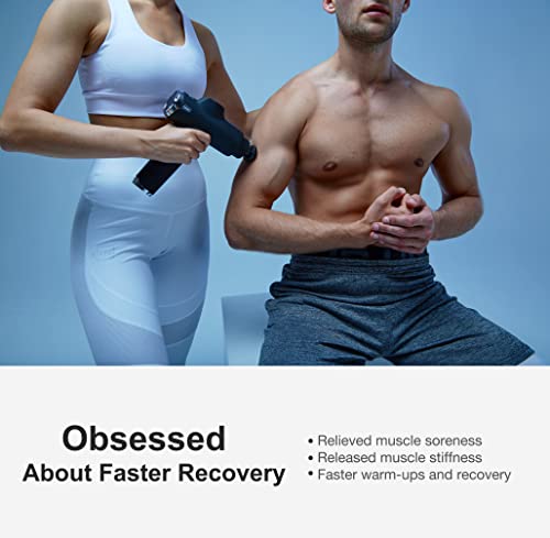 Fusion Black Pro Muscle Massage Gun Deep Tissue Percussion Muscle Massager Gun for Athletes Pain Relief Therapy and Relaxation, Percussion Therapy Chiropractor Massager, Body Massager (Black Pro)