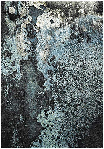 SAFAVIEH Glacier Collection 5'3" x 7'6" Blue/Multi GLA124B Modern Abstract Non-Shedding Living Room Bedroom Dining Home Office Area Rug