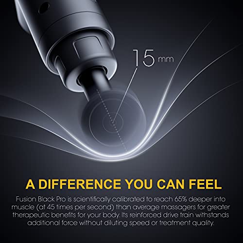 Fusion Black Pro Muscle Massage Gun Deep Tissue Percussion Muscle Massager Gun for Athletes Pain Relief Therapy and Relaxation, Percussion Therapy Chiropractor Massager, Body Massager (Black Pro)