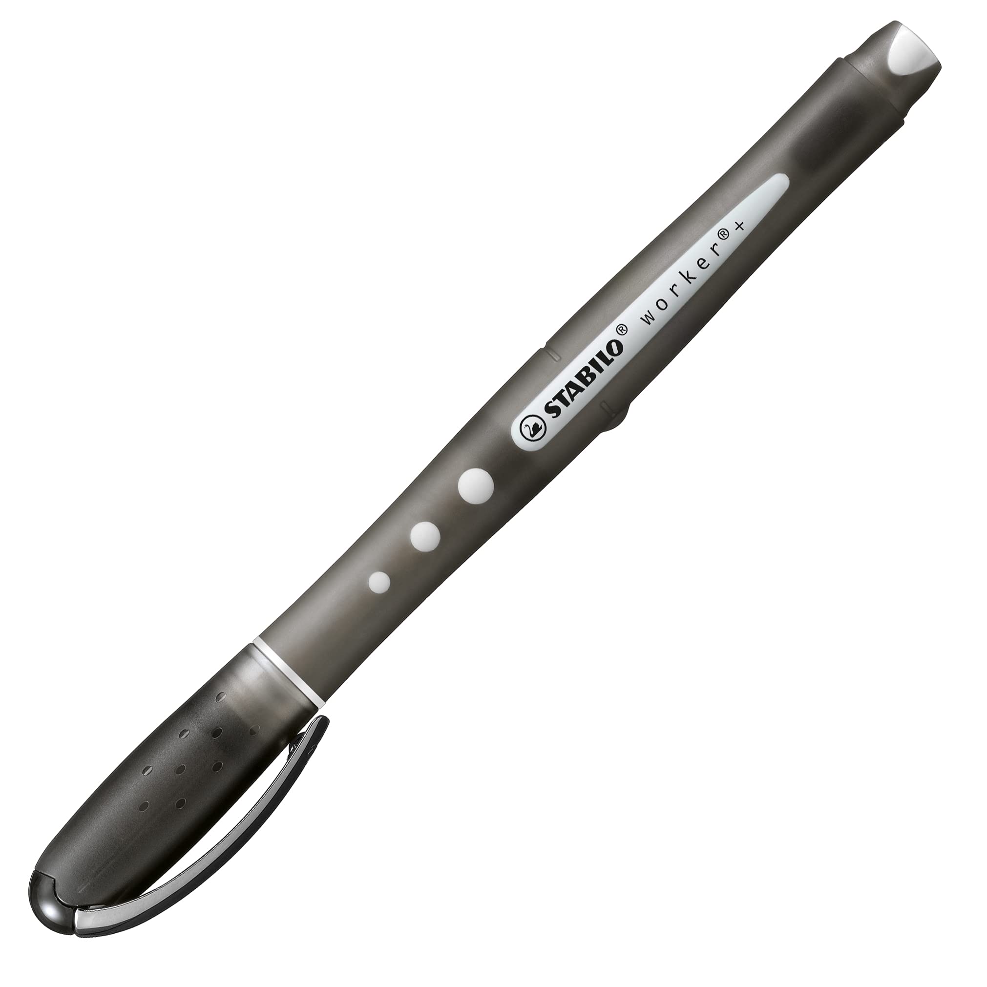 STABILO Worker Rollerball Pen, Black (Pack of 2)