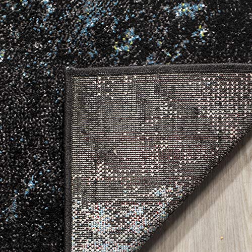 SAFAVIEH Glacier Collection 5'3" x 7'6" Blue/Multi GLA124B Modern Abstract Non-Shedding Living Room Bedroom Dining Home Office Area Rug