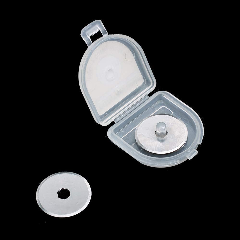 AUTOTOOLHOME 18mm Rotary Cutter Blades 10 Pack Replacement Rotary Blades Cutting Fabric Paper Quilting Scrapbooking Sewing Patchwork Tool