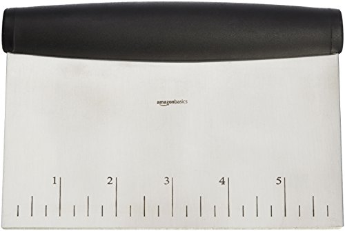 Amazon Basics Multi-Purpose Stainless Steel Scraper/Chopper with Contoured Grip, 6-Inch