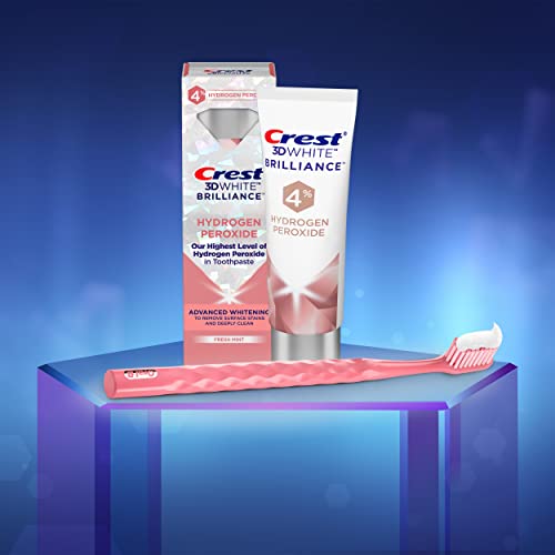 Crest 3D White Brilliance Hydrogen Peroxide Toothpaste with Fluoride,3 Ounce (Pack of 3)