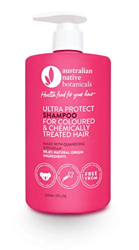 Australian Native Botanicals Natural Vegan Sulfate Free Shampoo For Men & Women, Colored & Chemically Treated Hair, 17 Fl Oz