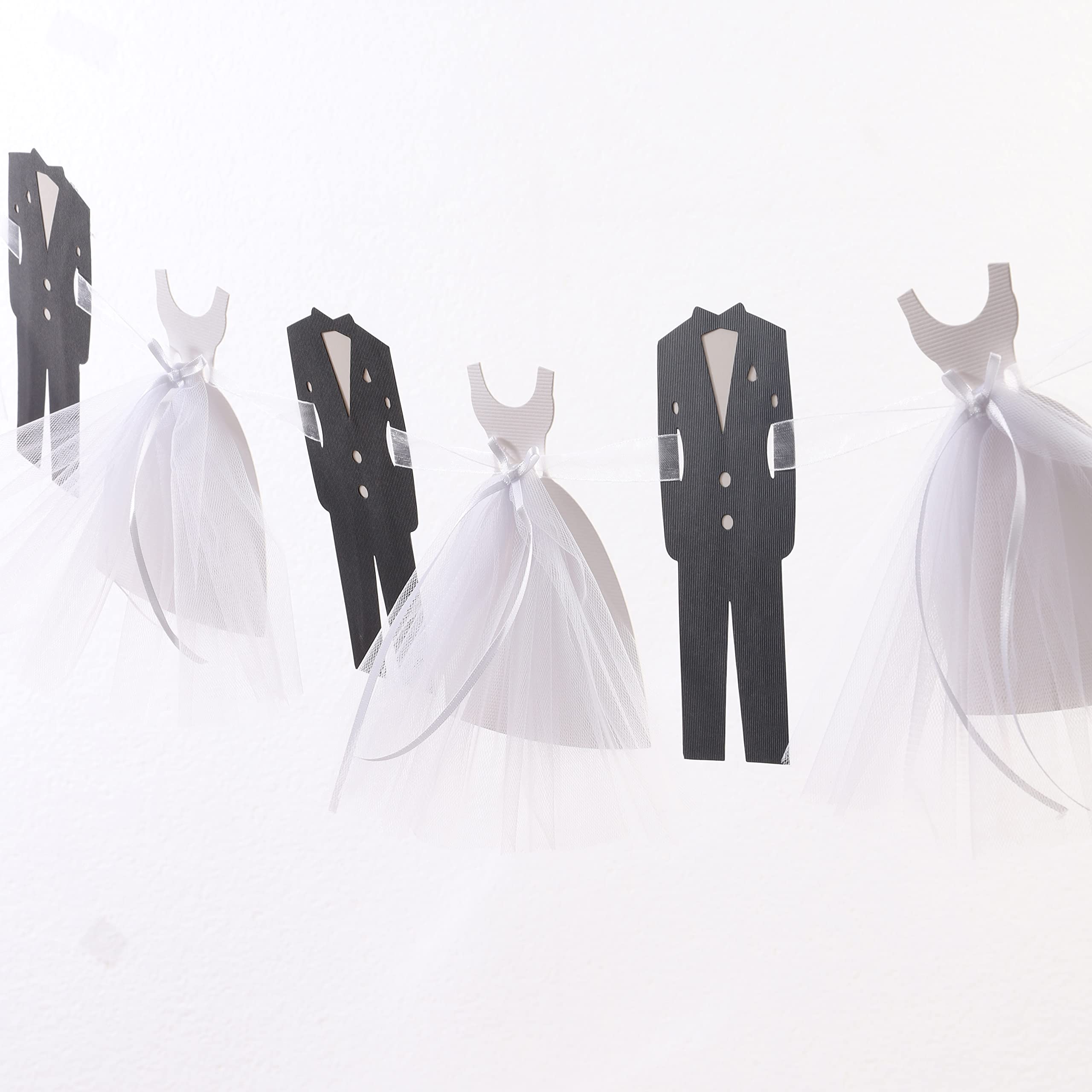 Bridal Shower Decoration Wedding Banners - Core Decorations for the Bride and Groom, Engagement Party Table Decorations, Wedding Dress Selection, Bridal Shower Decorations.Bride to Be Chair Banner, Bridal Shower Decoration (Bride and groom)