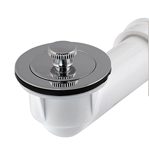 Everbilt Twist and Close 1-1/2 in. White Poly Pipe Bath Waste and Overflow Drain