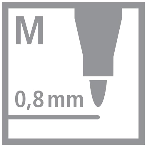 STABILO Nylon Tip Writing Pen pointMax - Pack of 10 - light cold grey