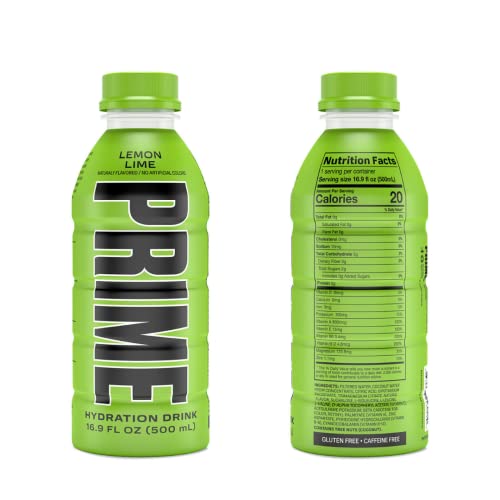 Prime Hydration Sports Drink Variety Pack - Energy Drink, Electrolyte Beverage - Lemon Lime, Tropical Punch, Blue Raspberry - 16.9 Fl Oz (6 Pack) By Golax