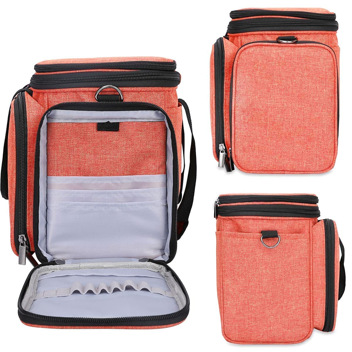 Crochet Bag Organizer, Travel Yarn Storage Bag, Crochet Tote Bag, Knitting Bag and Tote Organizer, Lightweight Portable On-The-Go Knitting Bag Ideal for Small to Medium Projects