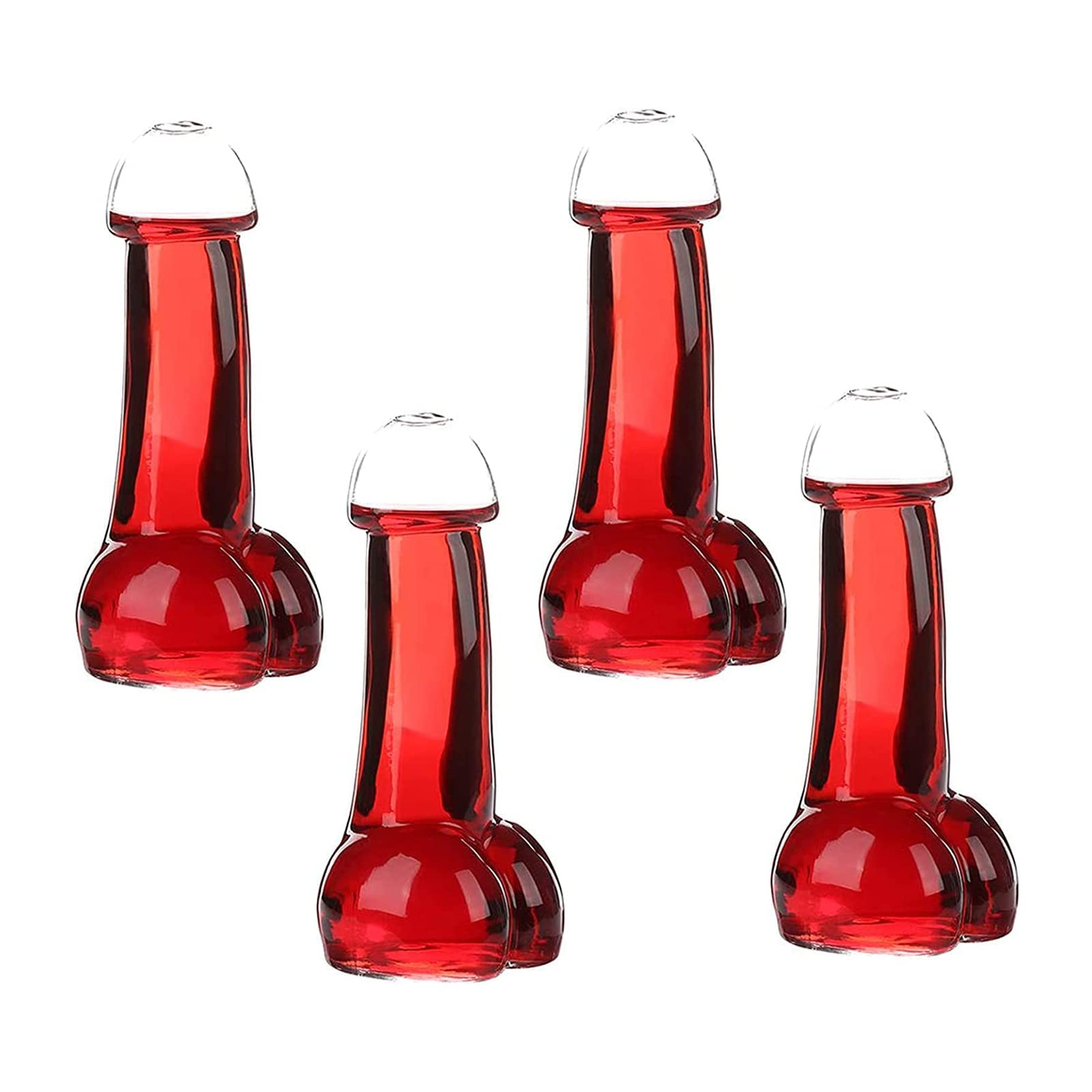 HCHZSH123 Funny Penis Glasses, Creative Wine Glasses for Cocktails, Beer Juice, Drinks, Funny Glass for Pubs and Parties (4 pieces)