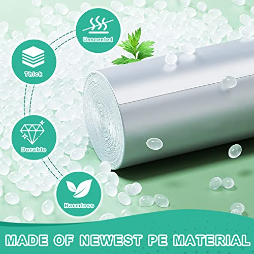 T.FORING Mini Trash Bags 2 Gallon - 240 Count Small Garbage Bags Clear,7.5 Liter Plastic Trash Can Liners,Strong Little Wastebasket Liners for Home Bedroom Bathroom and Diaper