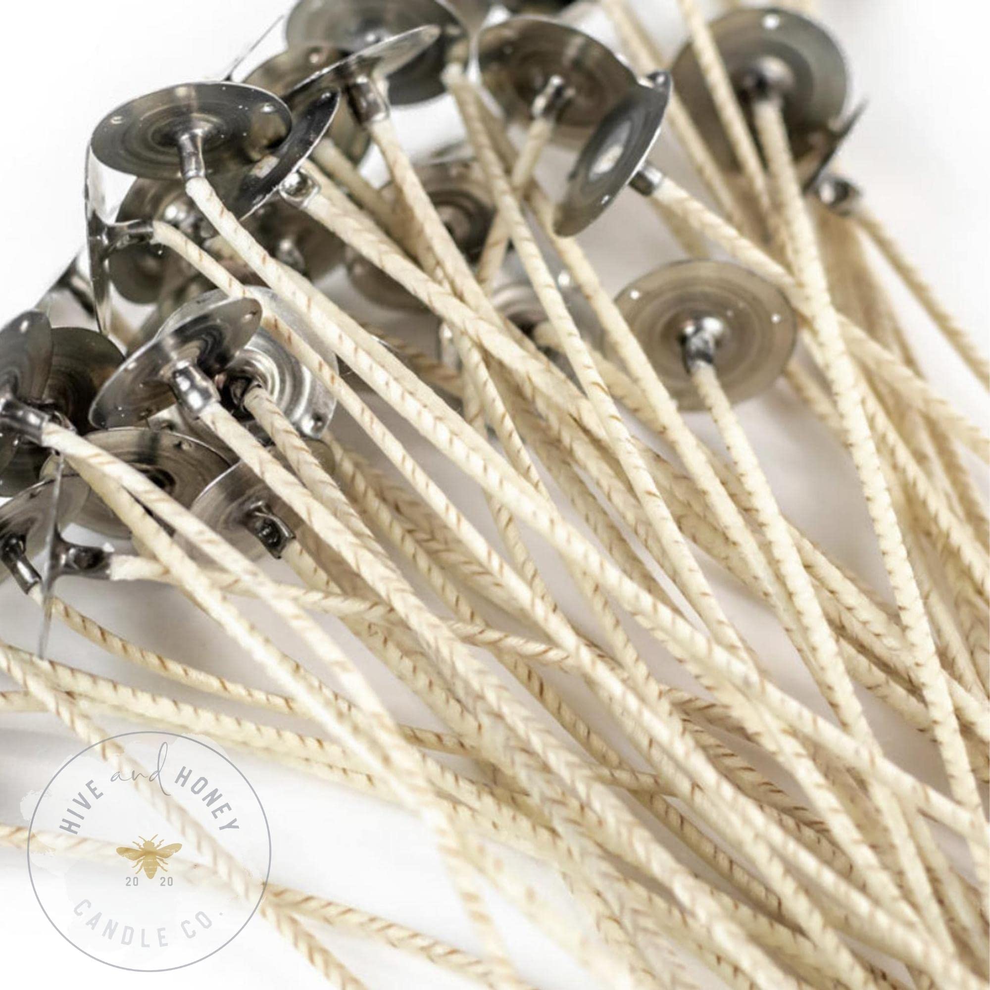 CD Candle Wicks | 100 Pcs | 6 inch Pre-Waxed Candle Wicks for Candle Making (CD 12)
