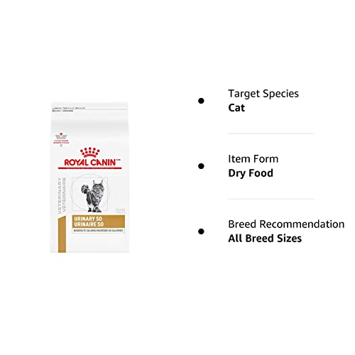 Royal Canin Veterinary Diet Feline Urinary SO Moderate Calorie Dry Cat Food 3.3 lb bag