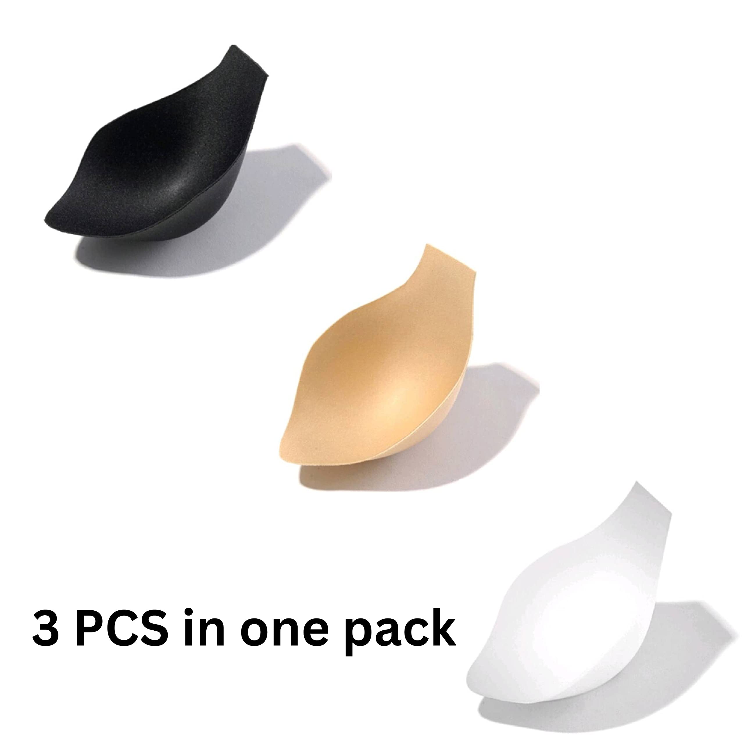 Men Bulge Enhancing Underwear Cup Sponge Pad for Underwear Swimwear Boxers Briefs Trunks Penis Enlargement Cup (Black Beige White)