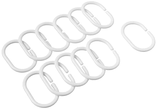 Amazon Basics Water Resistant 8-Gauge PEVA Shower Curtain Liner with Metal Grommets and Plastic Shower Hooks - 72" x 72", Clear