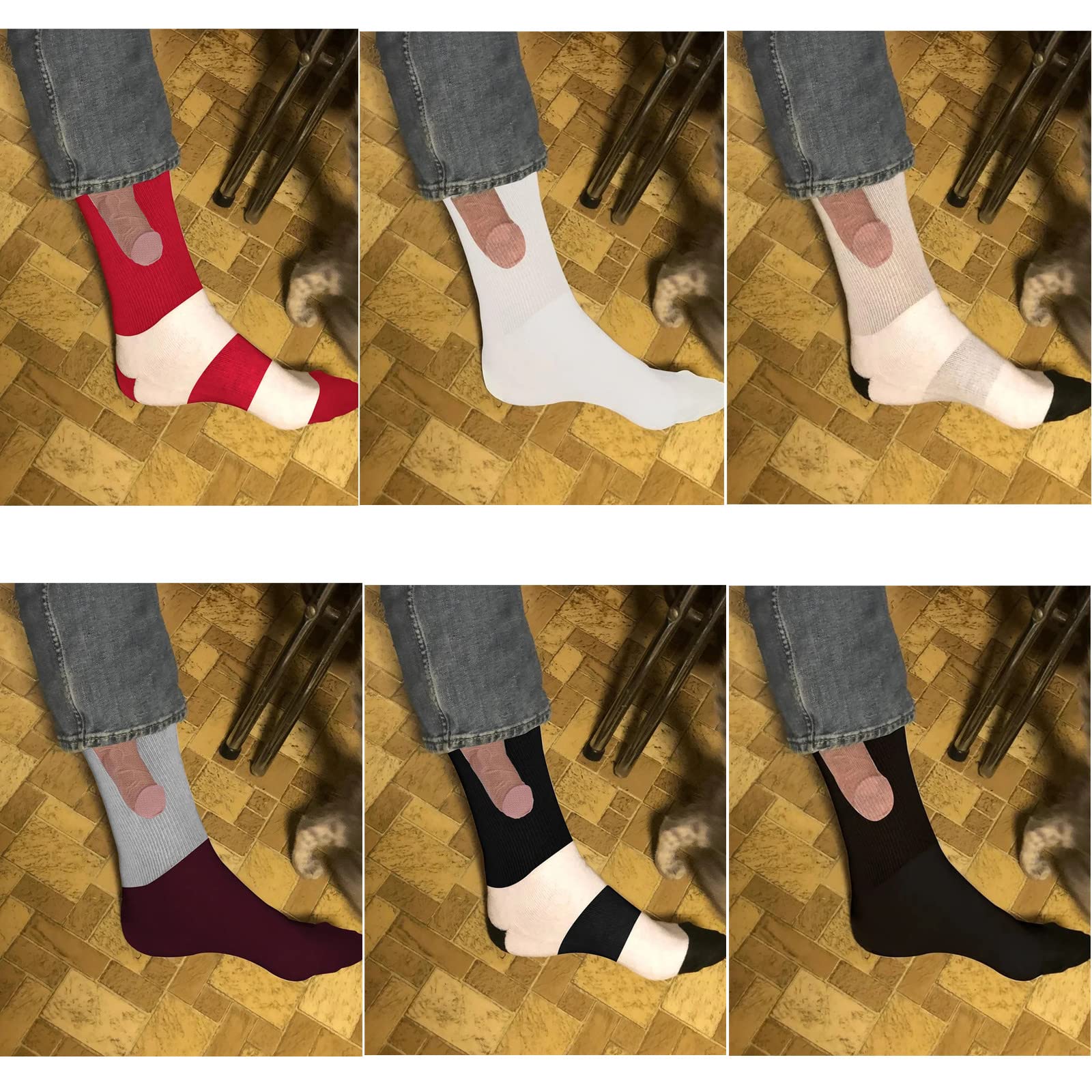 3 Pair,Show Off Socks,Show Off Socks Funny,Show Off Socks Mens Socks Cotton,Non -Slip,Deodorization, for Athletic Running Casual (Milky)