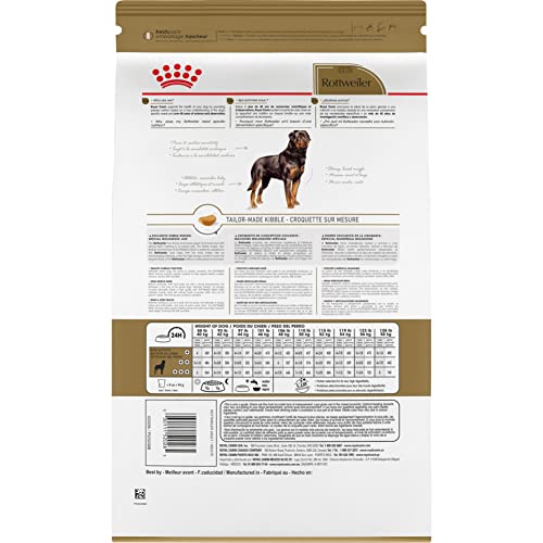 Royal Canin Rottweiler Adult Breed Specific Dry Dog Food, 30 lb bag