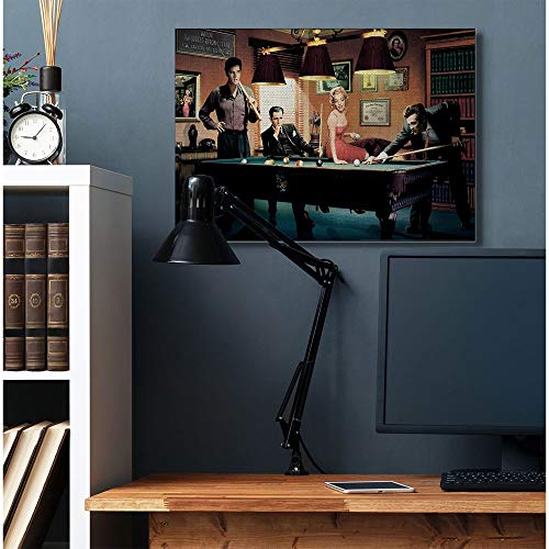 Stupell Industries Office Pool Game Vintage Hollywood Movie Star Classic Illustration, Design by Artist Jadei Graphics Wall Art, 30 x 1.5 x 40, Canvas