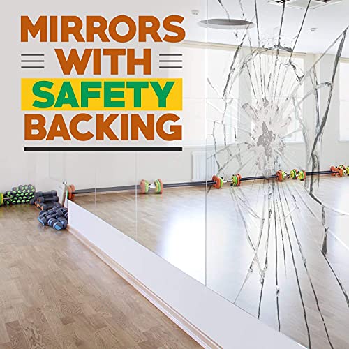 Rectangular Bathroom Wall Mirror 30" x 40" with Safety Backing | Mounted Hooks | Stylish 1" Beveled Silver Vanity Mirror by Fab Glass and Mirror