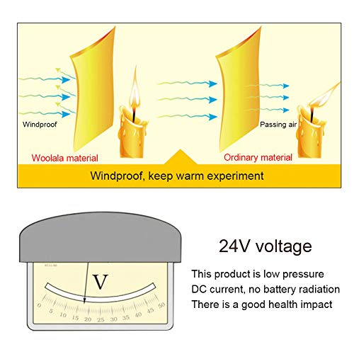 Heated Full Body Wraps, Woolala Electric Heating Pad Knee Hands Foot Warmer for Pain Relief, 6 Adjustable Temperature Levels/Auto Shut Off/Washable (Gray)